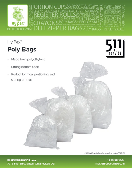 Hy Pax - Poly Bags – 511Foodservice