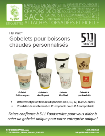 Hy Pax - Gobelets pour boissons chaudes personnalisés – 511Foodservice