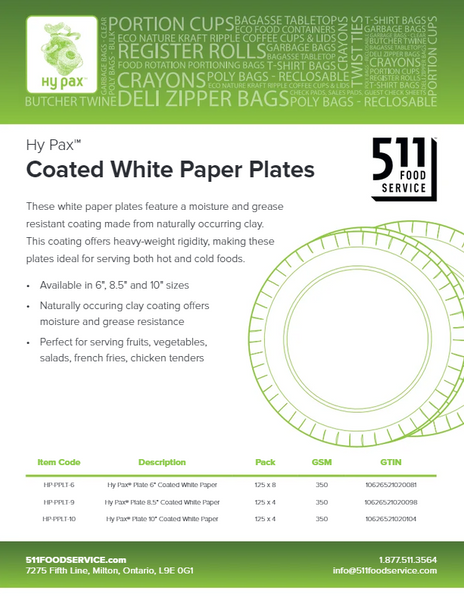 Hy Pax - Paper Plates – 511Foodservice