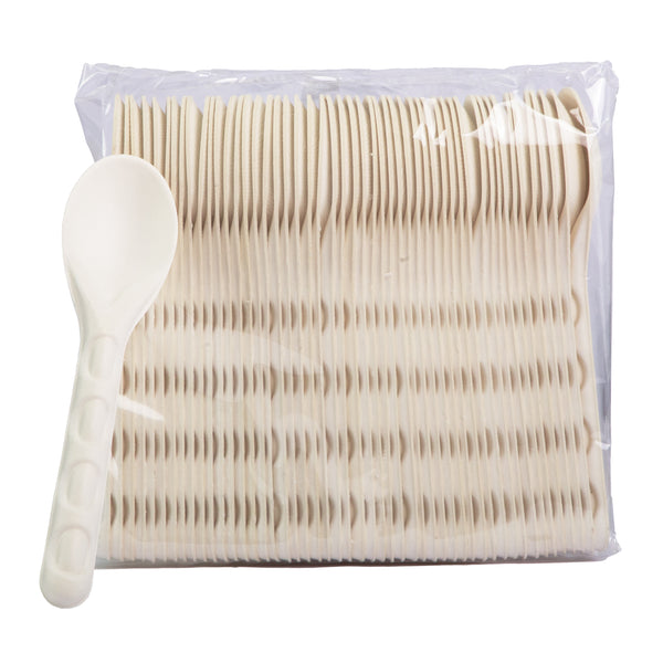 6" Molded Fiber Spoon, Bulk, Case 50x20 – 511Foodservice