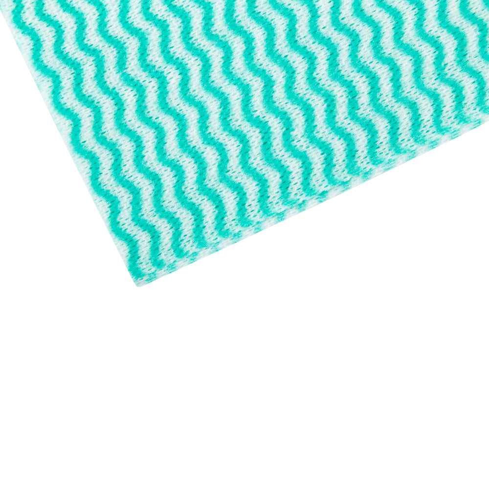 Towel Economy 13x21" Green & White, Case 200 – 511Foodservice