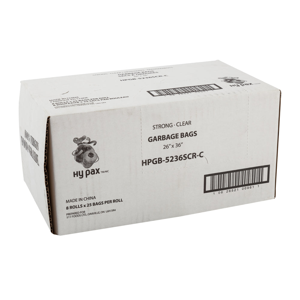Garbage Bag 26x36 Strong Clear, Case 25x8 – 511Foodservice