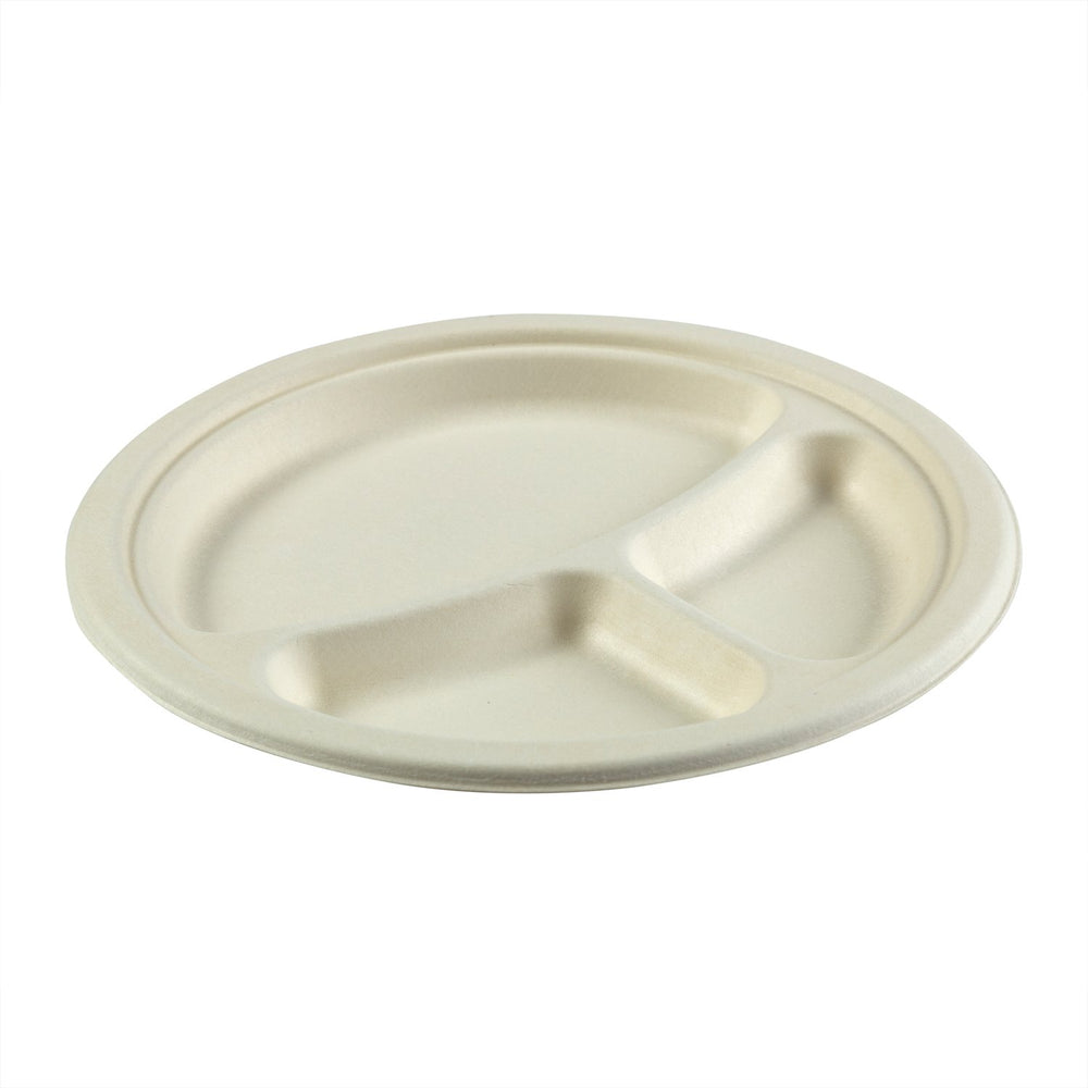 9" 3-Section Round Plates, 4/125 – 511Foodservice
