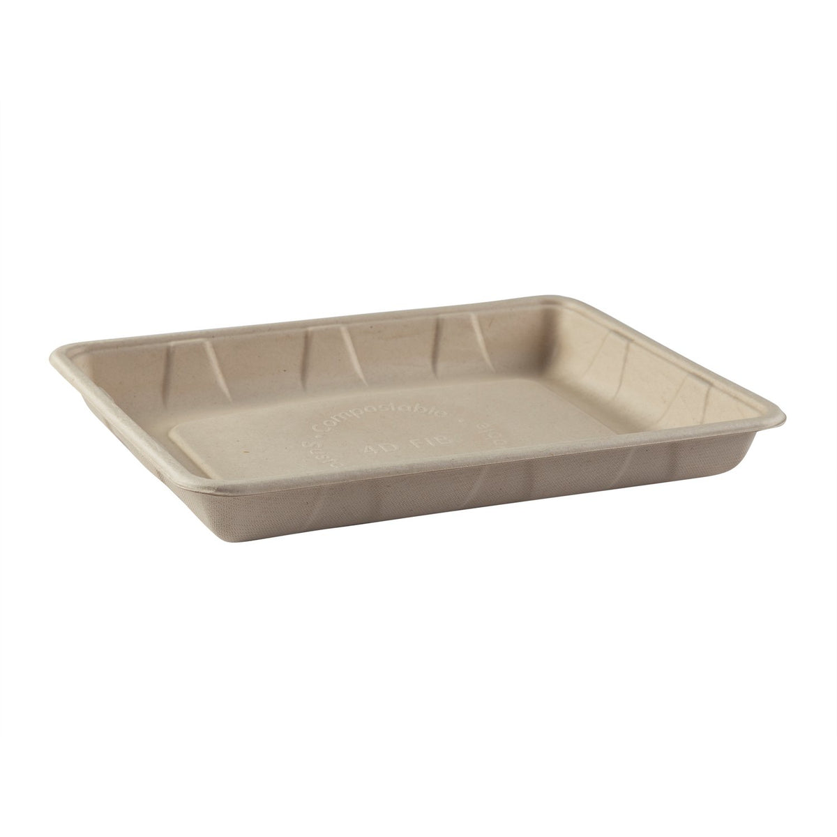 Tan Fiber Trays 9.4" x 6.9" x 1.2", 2/125 – 511Foodservice